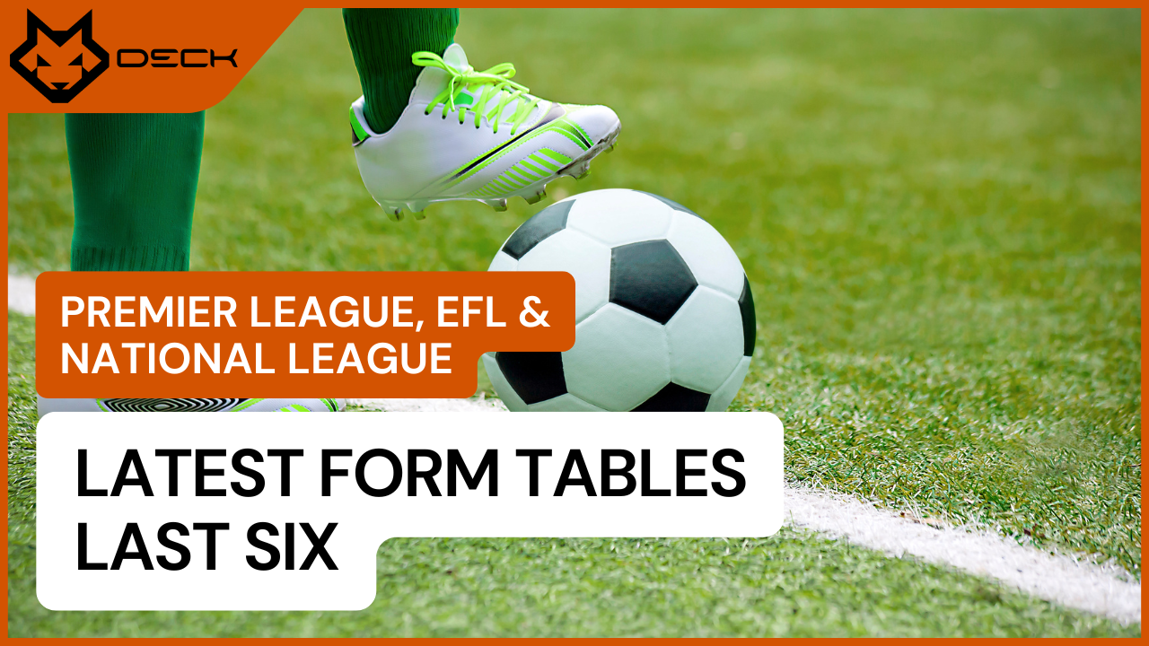 Form Tables - Premier League, EFL And National League